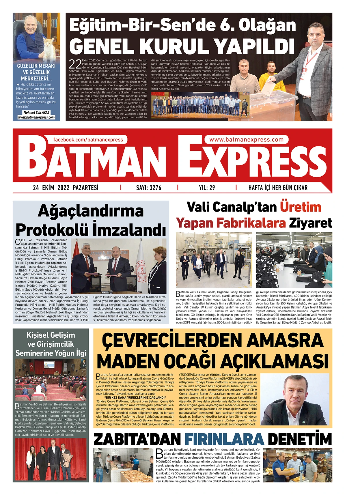 24 EKİM 2022 PAZARTESİ - Batman Express Gazetesi