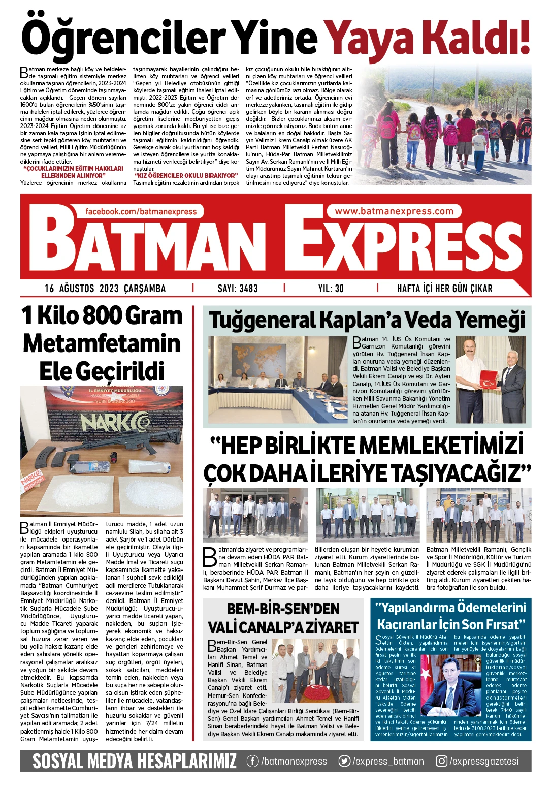 E-GAZETE - Batman Express Gazetesi
