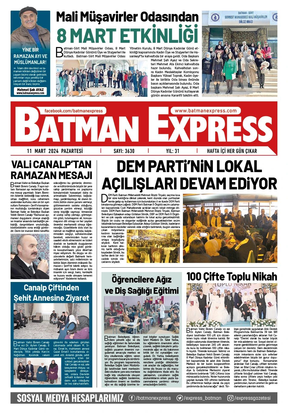 E-GAZETE - Batman Express Gazetesi