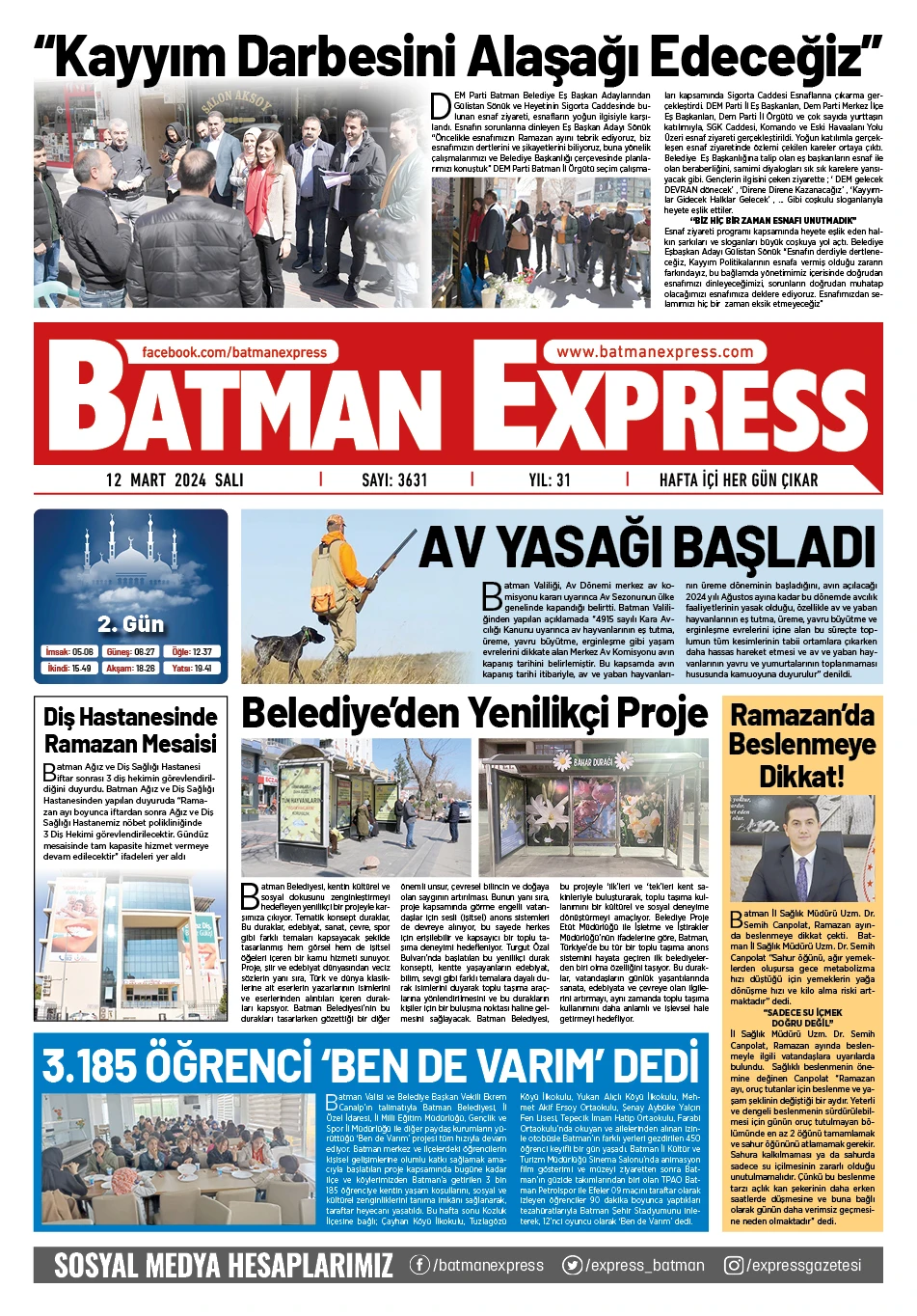 E-GAZETE - Batman Express Gazetesi