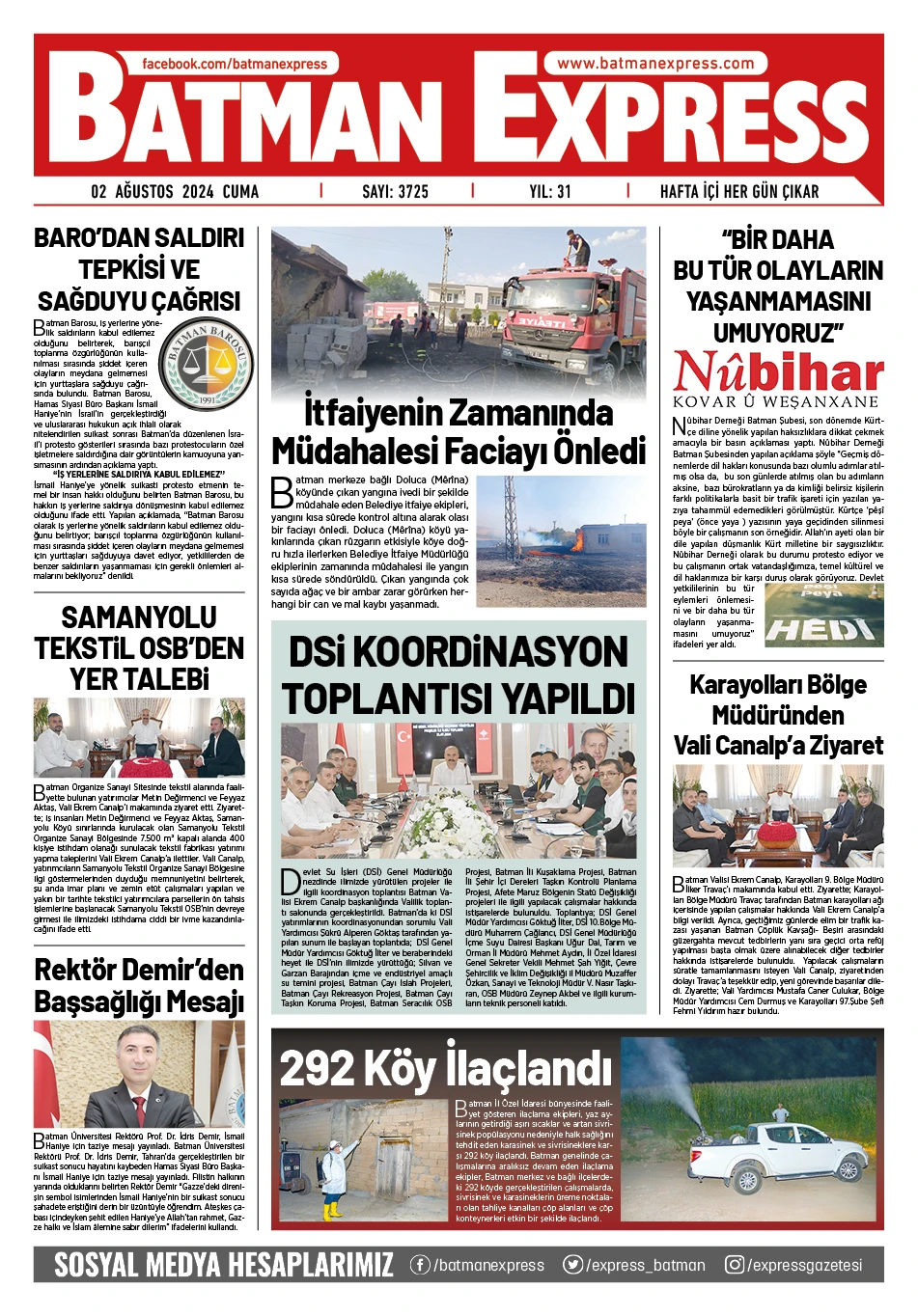 02 TEMMUZ 2024 CUMA - Batman Express Gazetesi